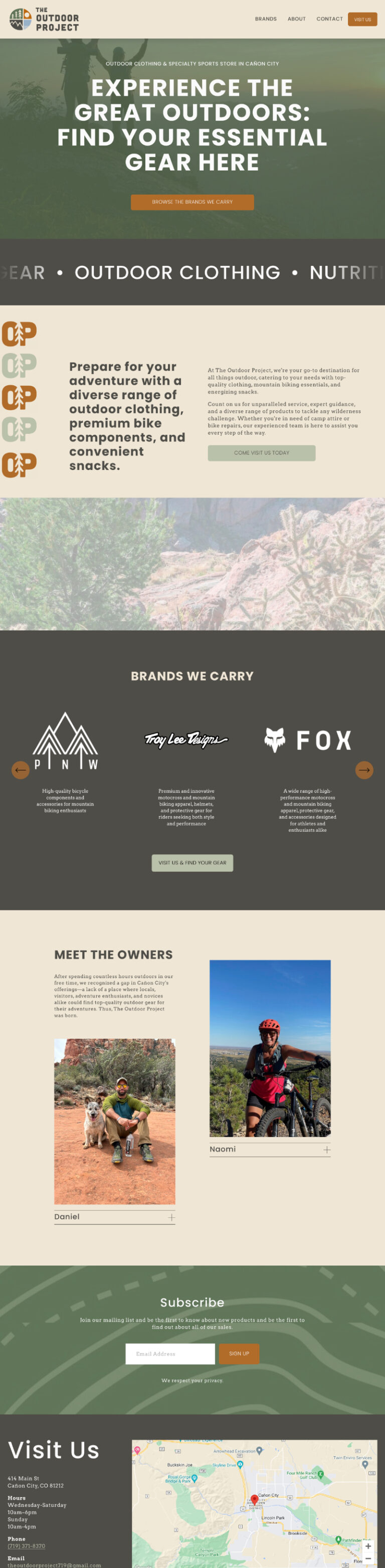 Brand and Website Design for a Retail Store in Canon City, CO